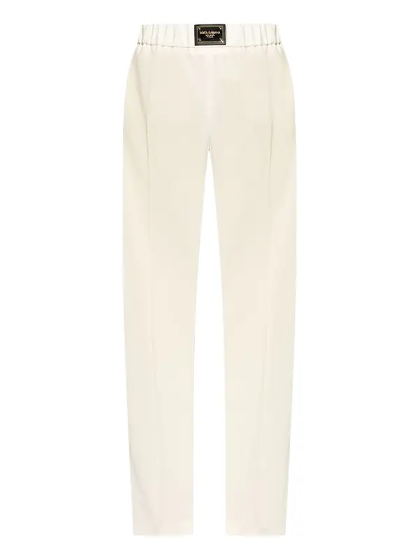 Dolce & Gabbana High-waisted Wool Trousers - White