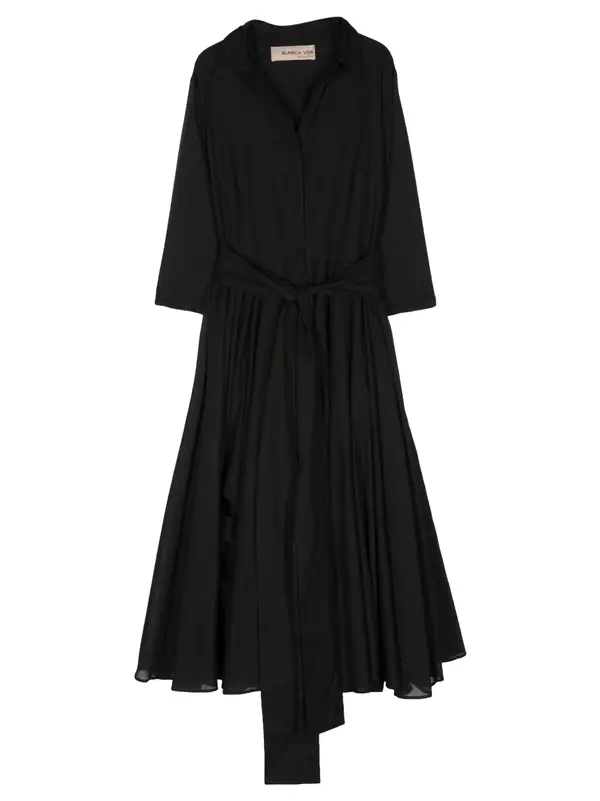 BLANCA VITA Aptenia Midi Shirt Dress - Black