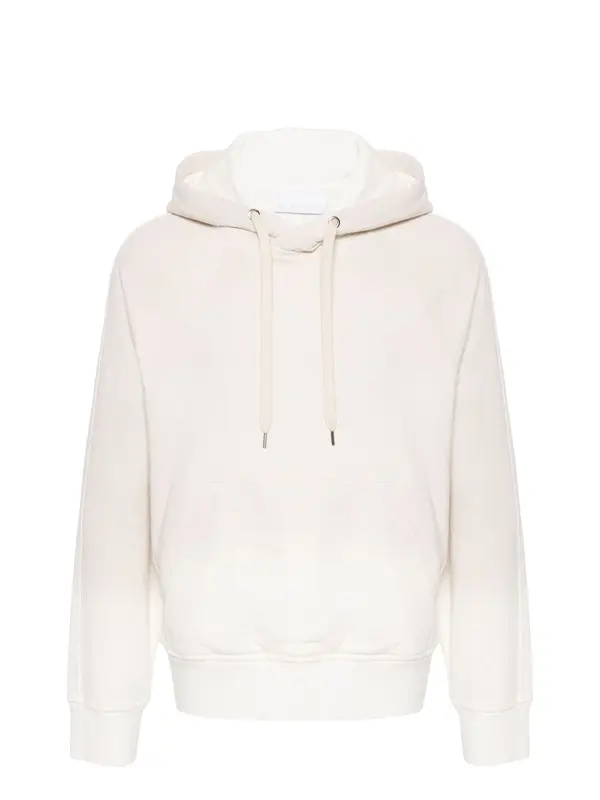 Neil Barrett Ombré-effect Cotton Hoodie - White