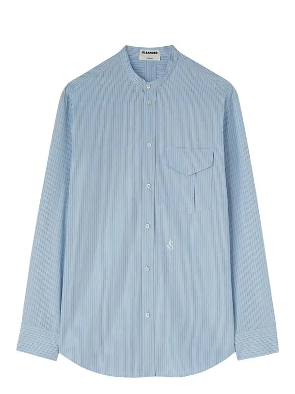 JIL SANDER Wednesday Striped Cotton Shirt - Blue