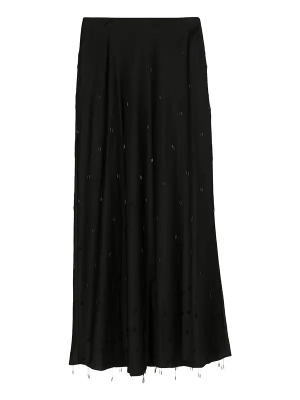 Simkhai Kade Fringe Maxi Skirt - Black
