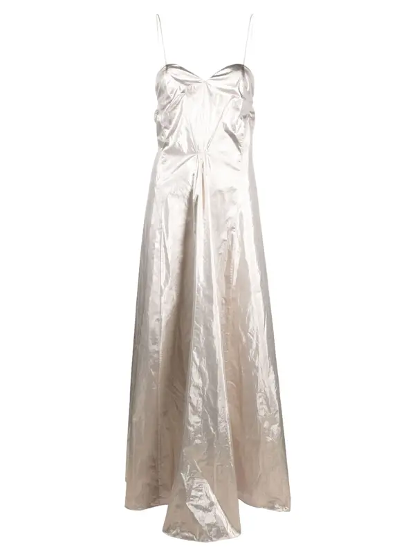 FORTE_FORTE Sweetheart-neck Lamé Gown - Silver