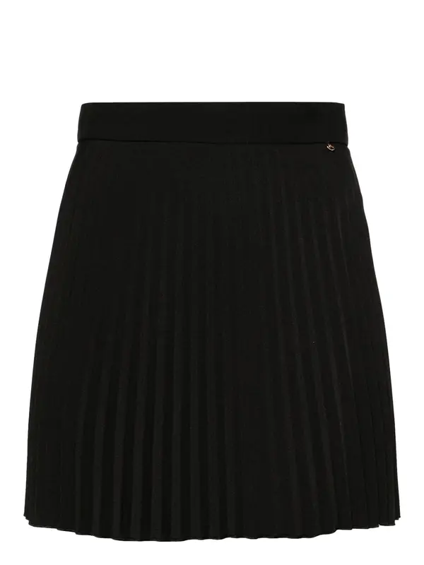 NISSA Mid-rise Pleated Mini Skirt - Black