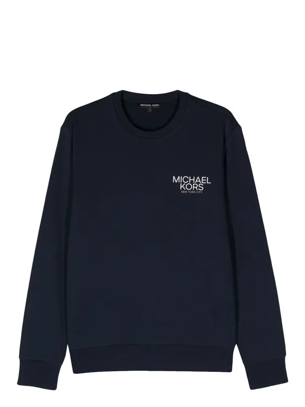 Michael Kors Logo-appliqué Knitted Sweatshirt - Blue