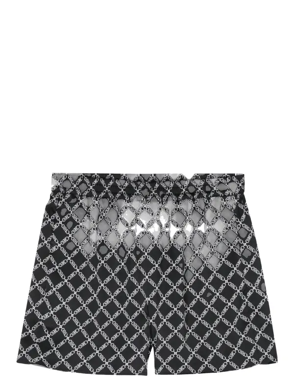 Michael Kors Logo-print Satin Shorts - Black