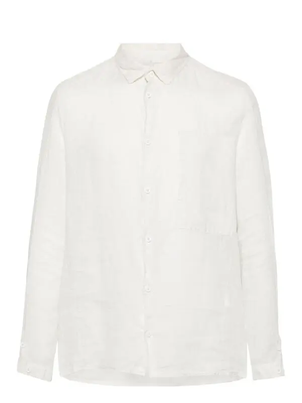 Transit Straight-collar Linen Shirt - Neutrals