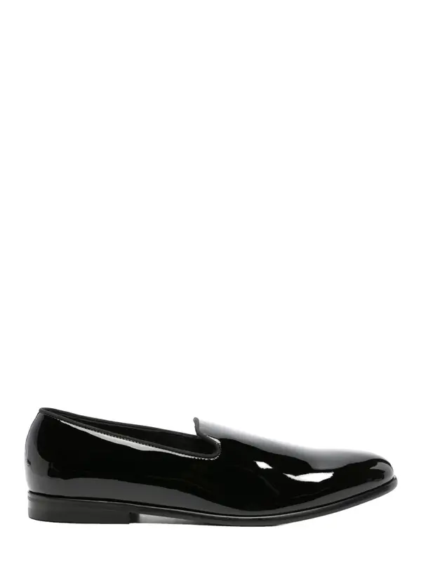 DOUCAL'S Patent Leather Loafers - Black