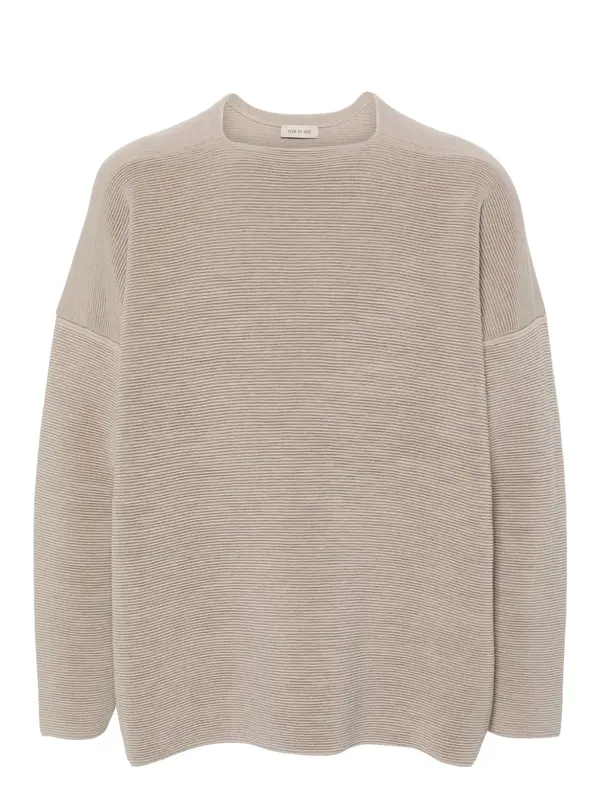 Fear Of God Ottoman Wool Ribbed Sweater - Neutrals