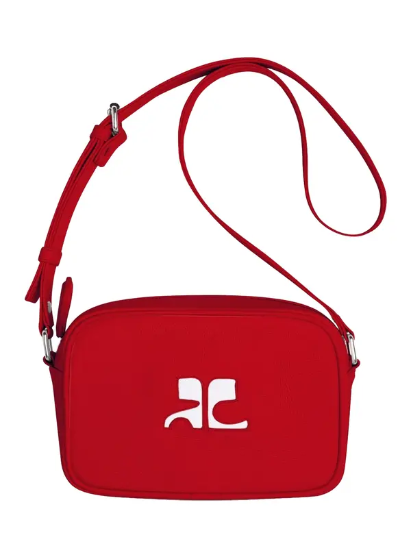 COURREGES Reedition Leather Camera Bag - Red