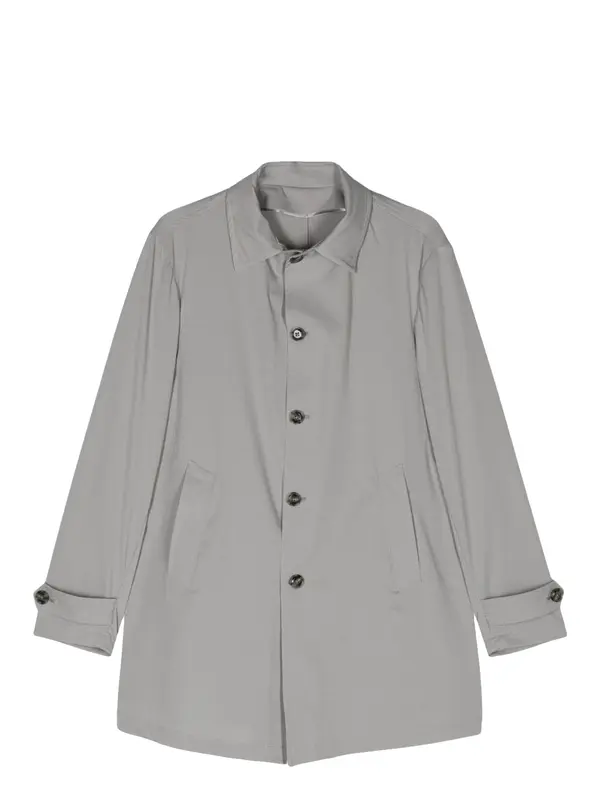 BARBA NAPOLI Spolverino Single-breasted Coat - Grey