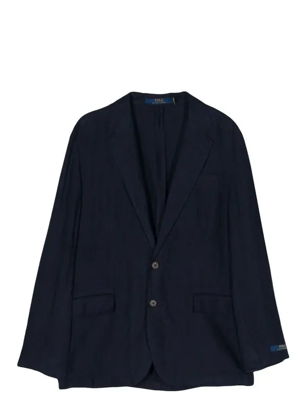 Polo Ralph Lauren Single-breasted Linen Blazer - Blue