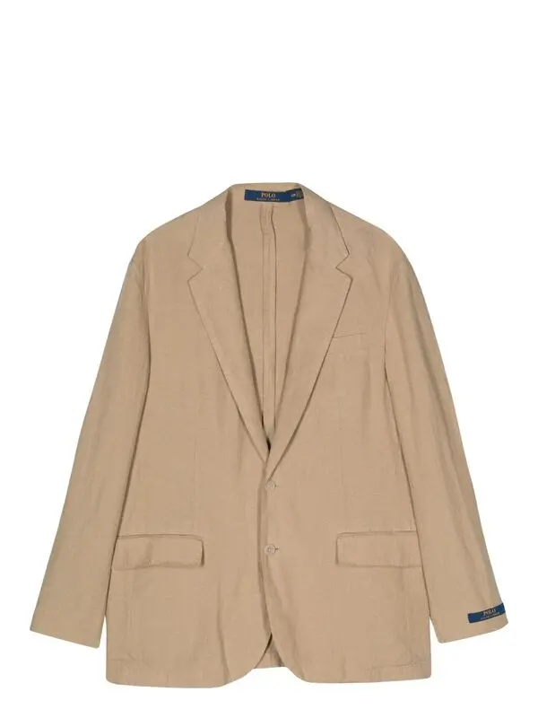 Polo Ralph Lauren Single-breasted Linen Blazer - Neutrals