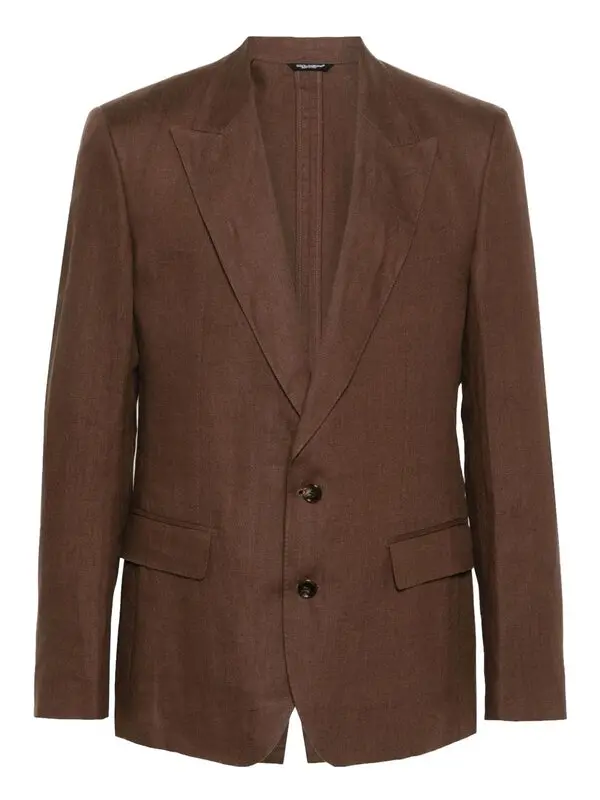Dolce & Gabbana Single-breasted Blazer - Brown