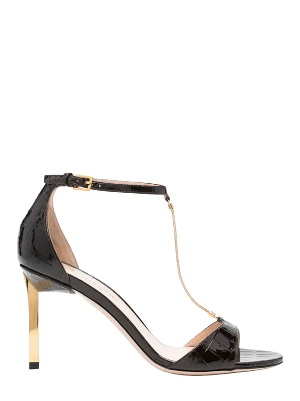 TOM FORD 85mm Chain-embellished Sandals - Brown
