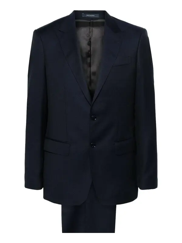 Boggi Milano Single-breasted Wool Suit - Blue