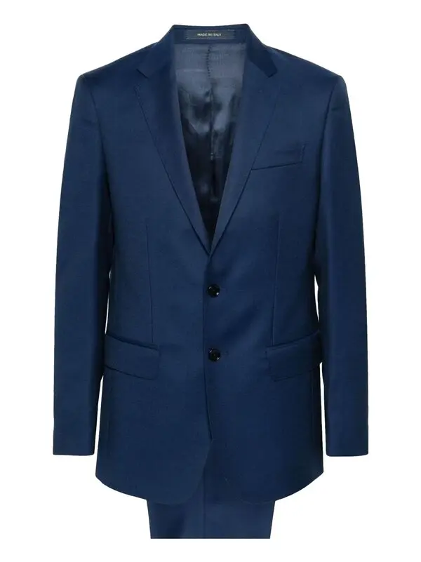 Boggi Milano Single-breasted Wool Suit - Blue