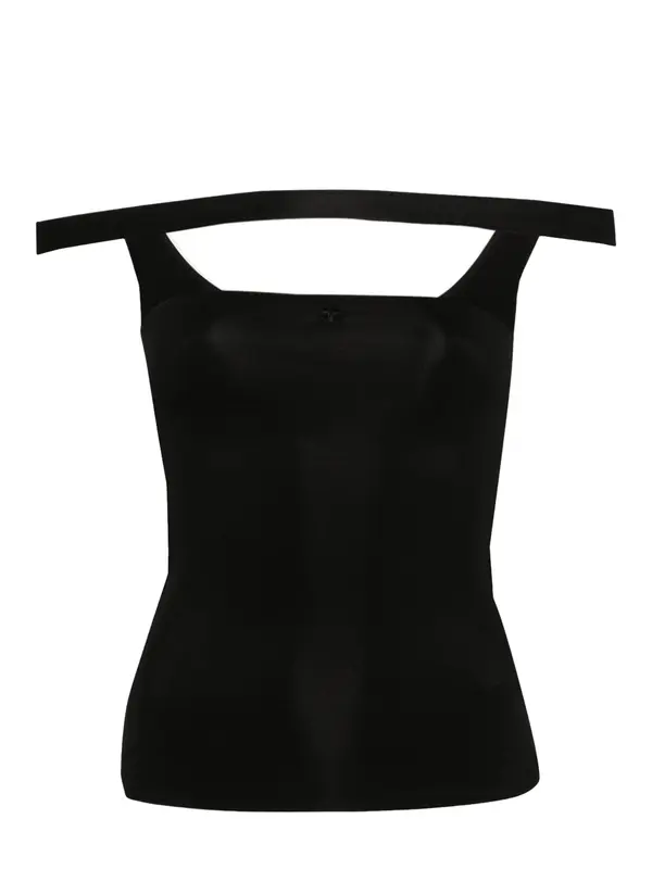 COURREGES Hyperbole Off-shoulder Top - Black