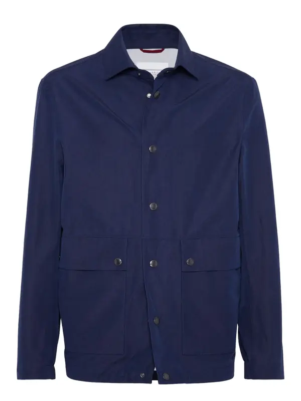 Brunello Cucinelli Linen-silk Shirt Jacket - Blue