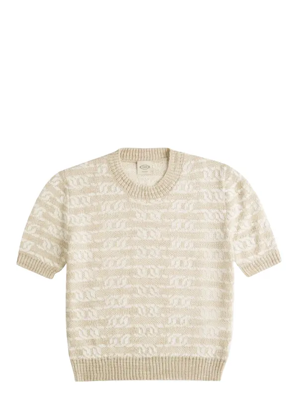 TOD'S Chain-motif Knitted Top - Neutrals