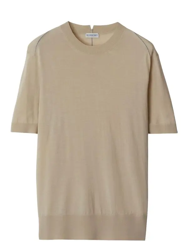Burberry Fine-knit Wool Top - Neutrals