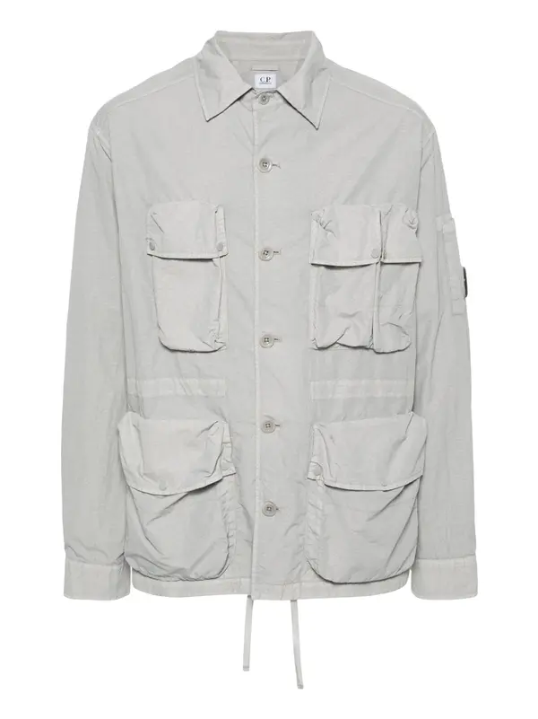 C.P. COMPANY Flatt Cargo Shirt Jacket - Grey