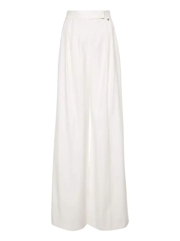 NISSA High-waist Palazzo Pants - White