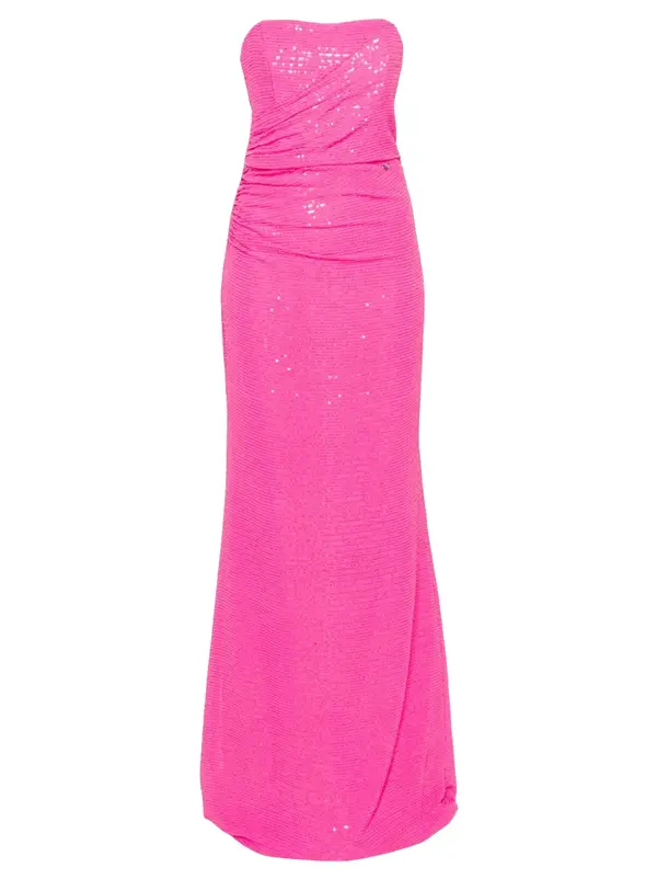 NISSA Strapless Sequin Gown - Pink