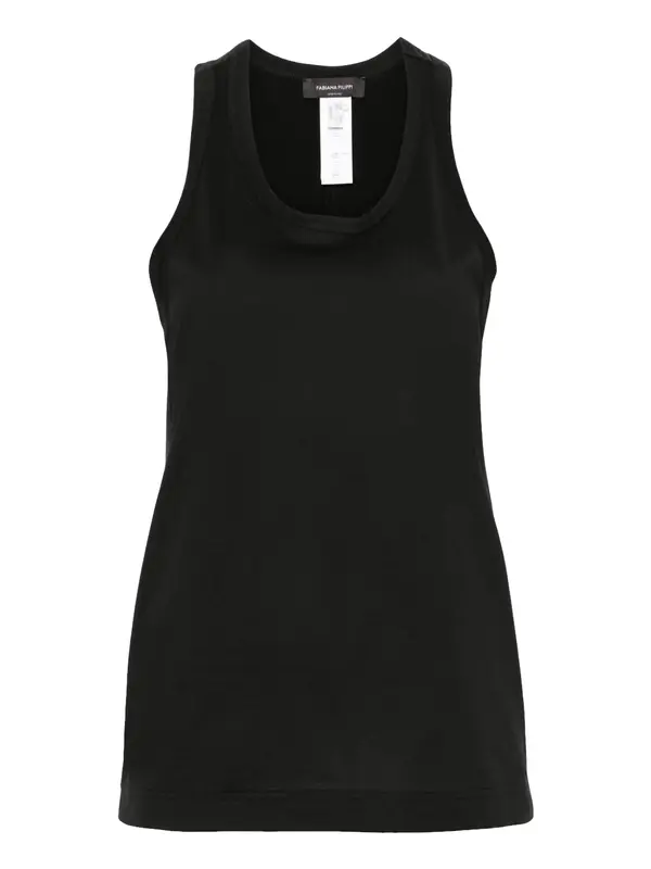 Fabiana Filippi Contrast-panel Tank Top - Black