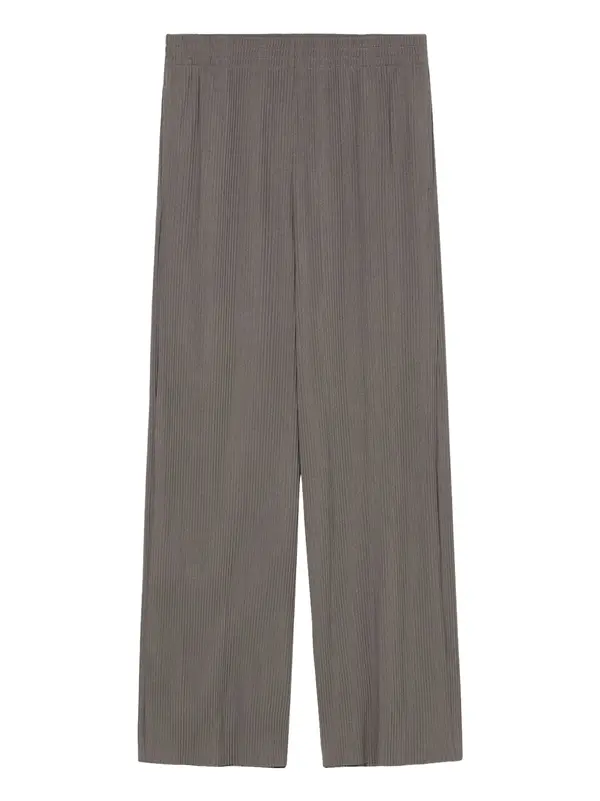 B+AB Ribbed Wide-leg Trousers - Grey