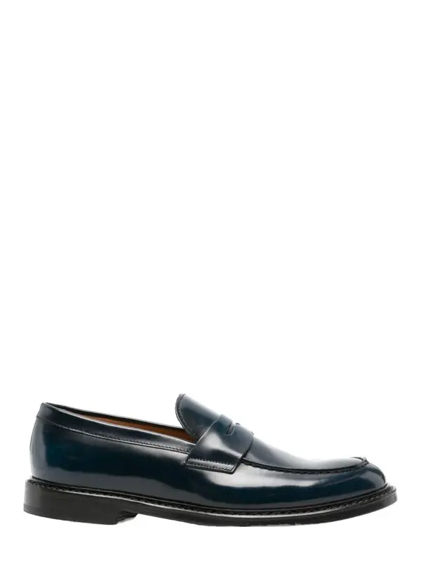 DOUCAL'S Leather Penny Loafers - Black