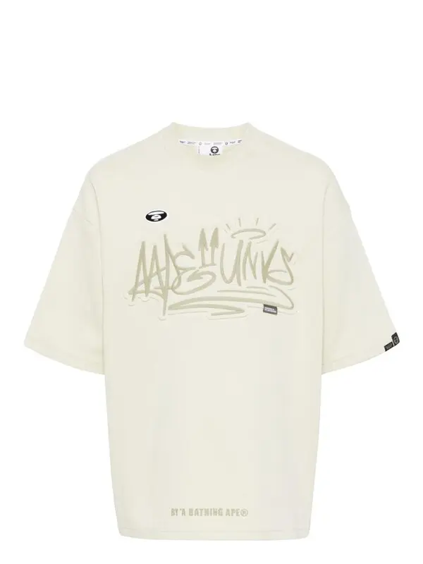 AAPE BY *A BATHING APE Fancy Logo-embroidered T-shirt - Green