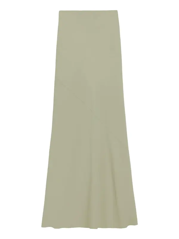 Ami Bias-cut Maxi Skirt - Green