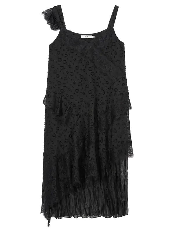 B+AB Lace-trimmed Midi Dress - Black