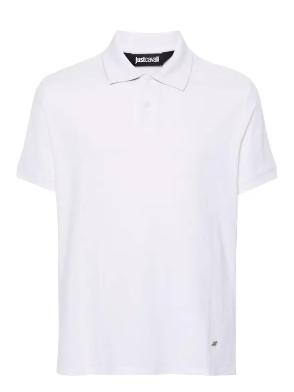 Just Cavalli Piqué-weave Polo Shirt - White