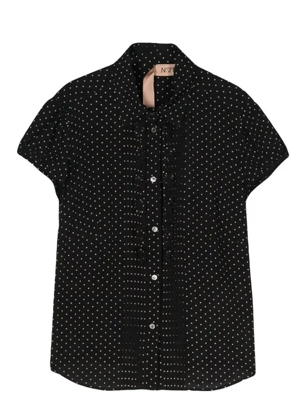 N°21 Polka-dot Print Shirt - Black