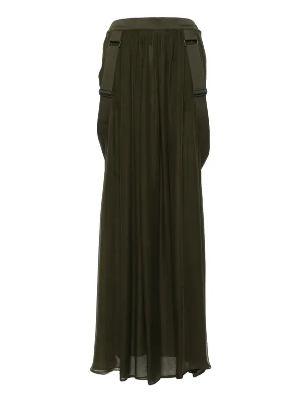 Max Mara Jedy Silk Maxi Skirt - Green