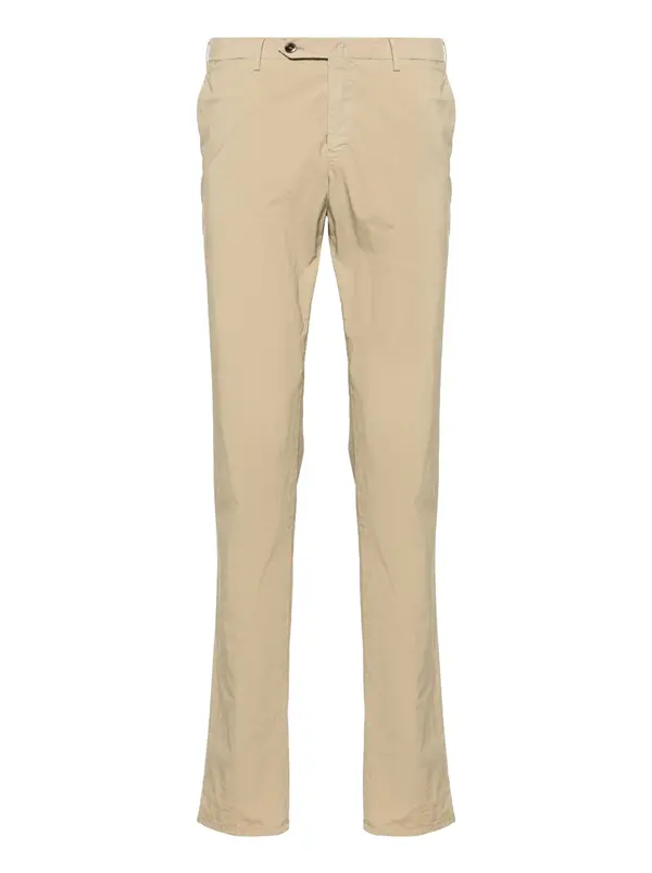 PT TORINO Mid-rise Slim-fit Trousers - Neutrals