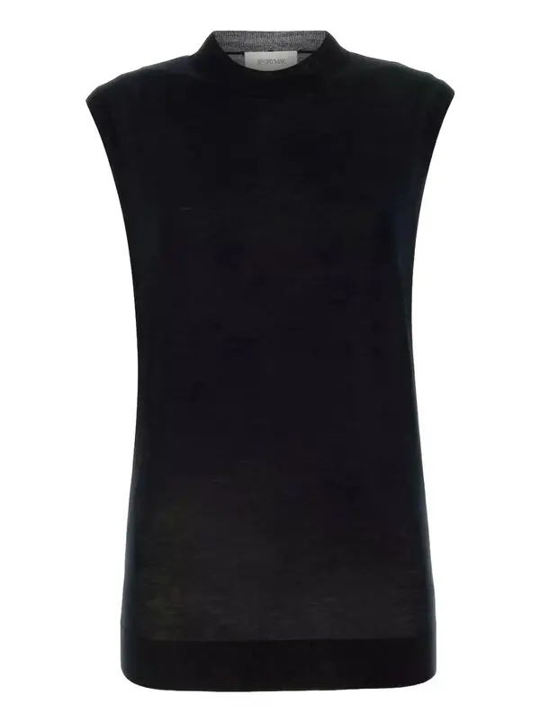 Sportmax Round-neck Tank Top - Black