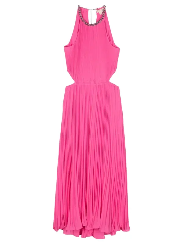 Michael Kors Plissé Midi Dress - Pink