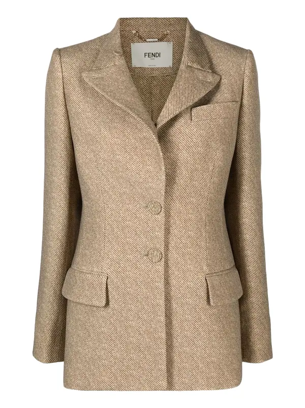 Fendi Tailored Jacket - Brown