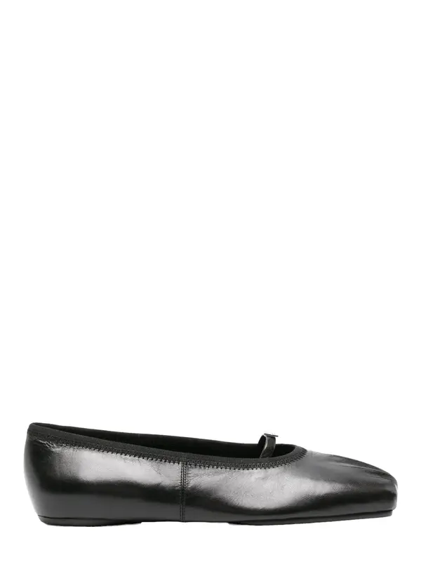 Givenchy 4g-plaque Pleated Ballerina Shoes - Black