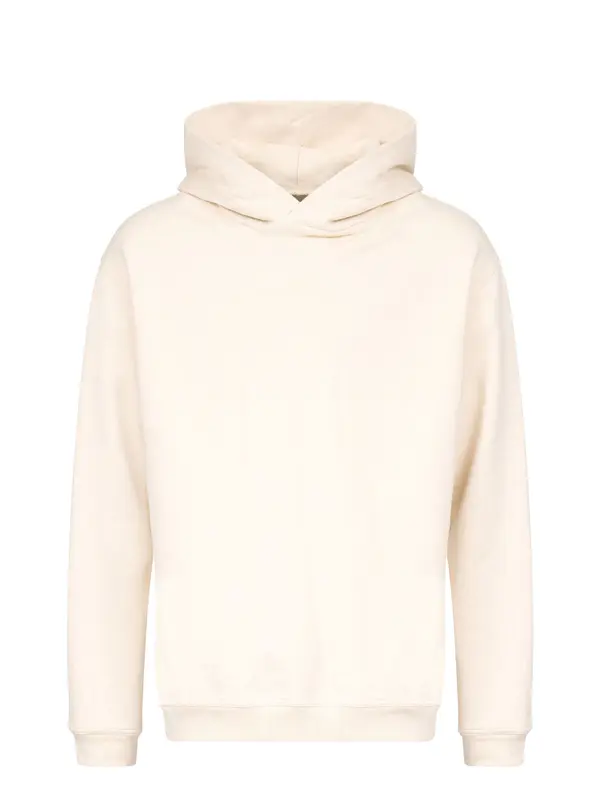 MAISON MARGIELA Logo-embroidered Cotton Hoodie - Neutrals