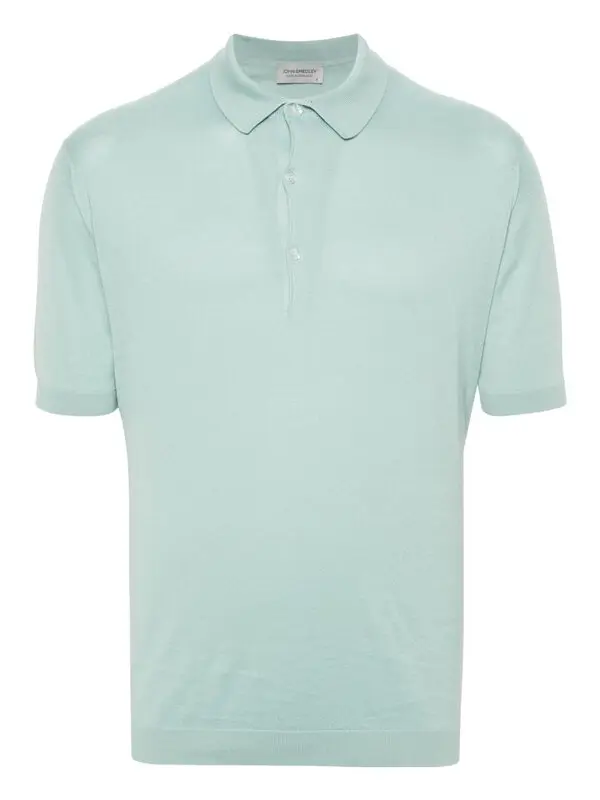 John Smedley Adrian Fine-knit Polo Shirt - Green