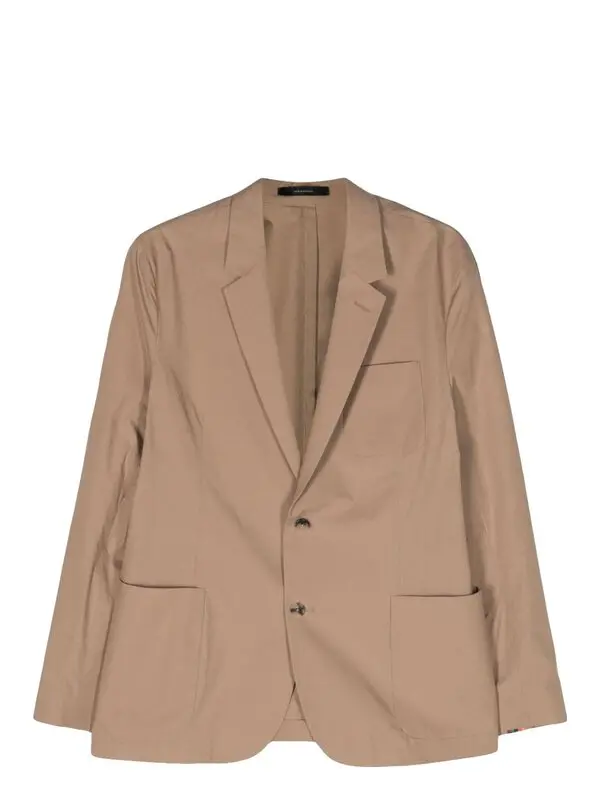 Paul Smith Single-breasted Cotton Blazer - Neutrals