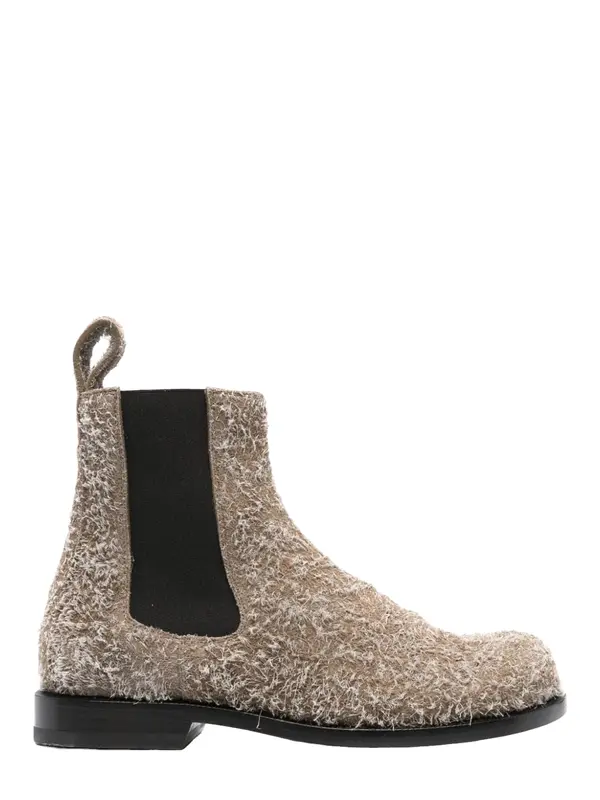 Loewe Textured Round-toe Boots - Green