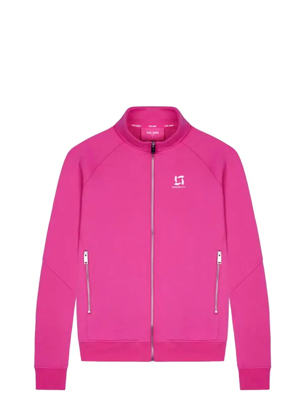 TEAM WANG DESIGN Logo-print Zipped Track Jacket - Pink