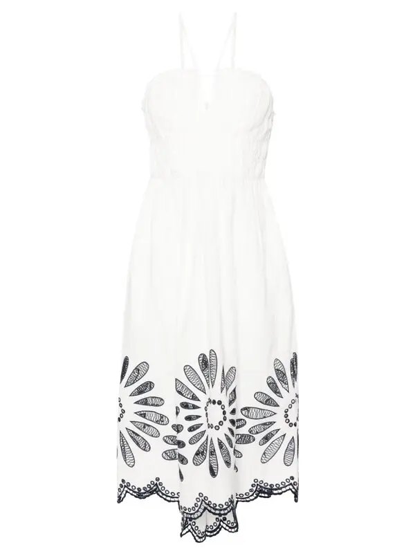 Ulla Johnson Beatrice Broderie-anglaise Midi Dress - White