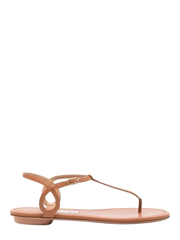 AQUAZZURA Almost Bare Flat Sandals - Brown