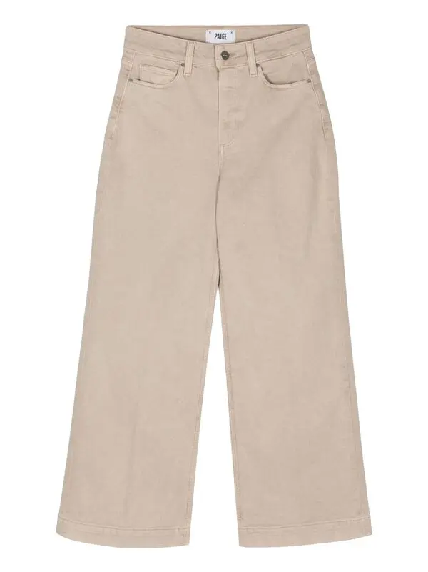 Paige Anessa High-rise Cropped Jeans - Neutrals