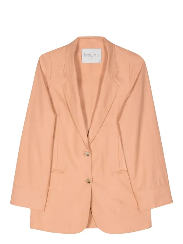 FORTE_FORTE Italian-vents Twill Blazer - Neutrals